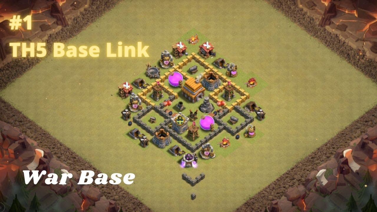 Town Hall 5 best defense base For War | TH5 Base Link | Clash of Clans ...