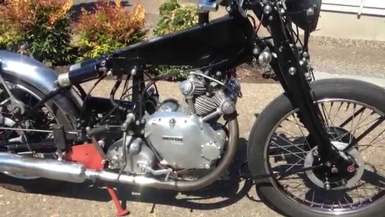 1951 Vincent Comet Motorcycle 500cc - (10) New center stand - YouTube