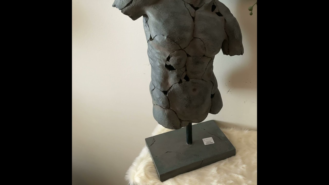 Restoration Hardware |Inspired Cracked Torso Bust Dupe Body Sculpture ...