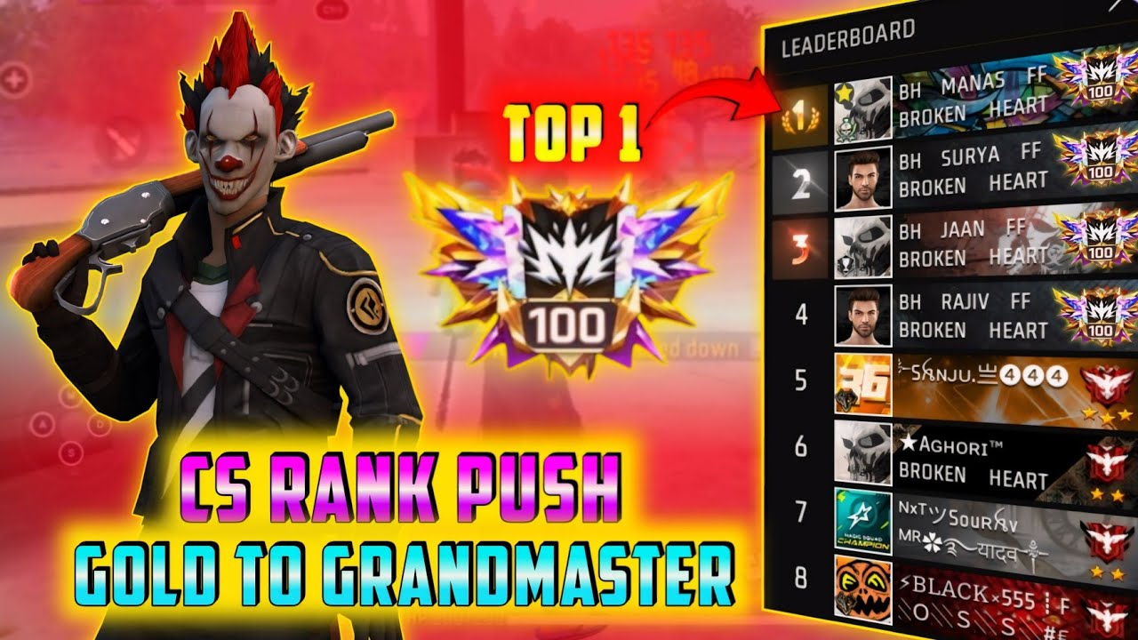 New Season 🥵 Gold to Grandmaster 💫 CS Rank Push || Garena Free Fire ...