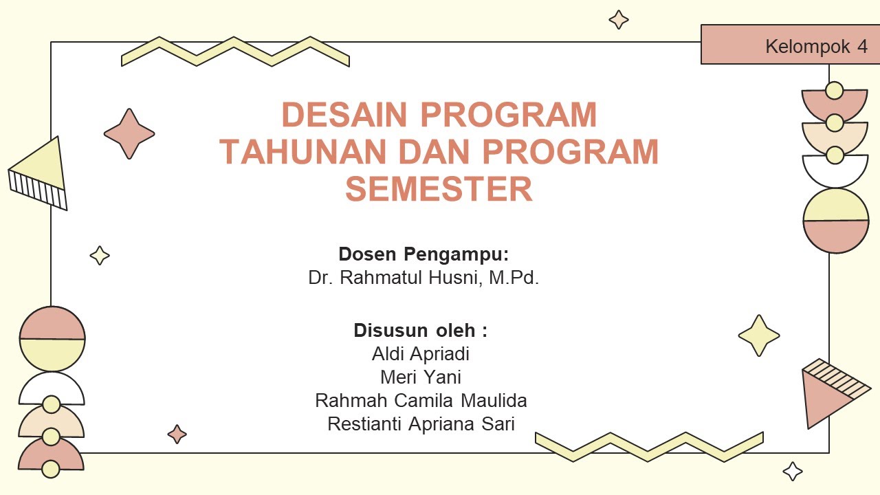 Desain Program Tahunan dan Desain Program Semesteran │ Matkul Strategi ...
