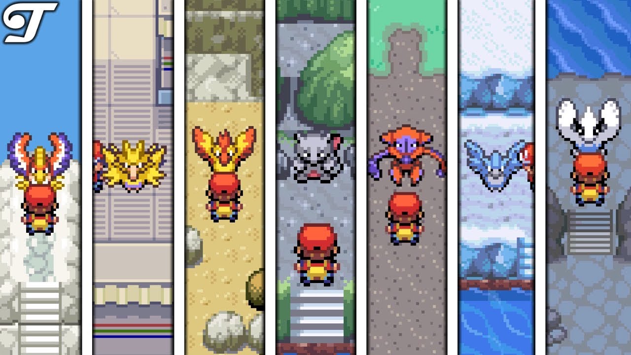 All LEGENDARY POKÉMON Location (SHINY SPRITES) | 🔥 Pokémon Fire Red ...