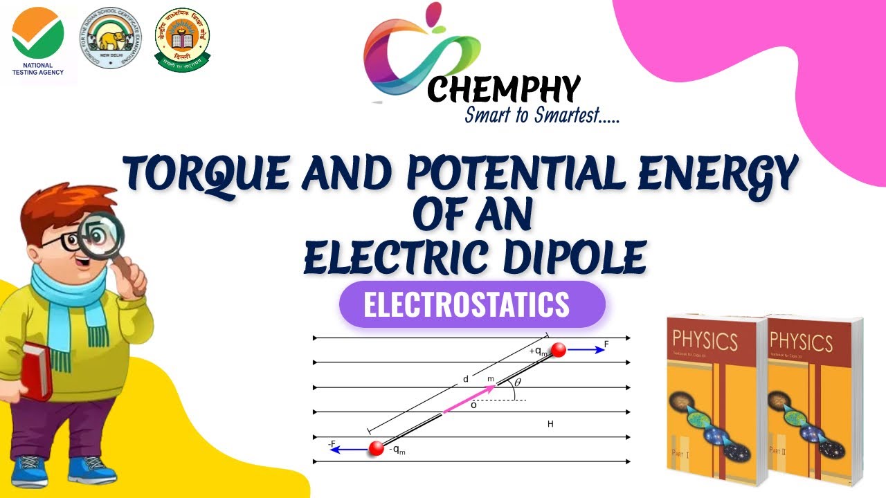 TORQUE AND POTENTIAL ENERGY ON AN ELECTRIC DIPOLE | CLASS 12 PHYSICS ...