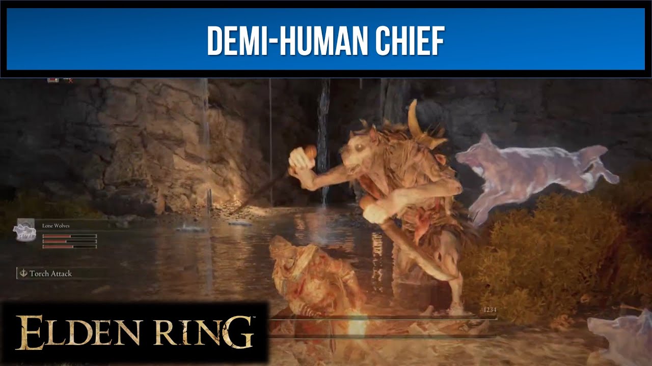 Demi-Human Chief | Coastal Cave Boss | Elden Ring | PS5 - YouTube