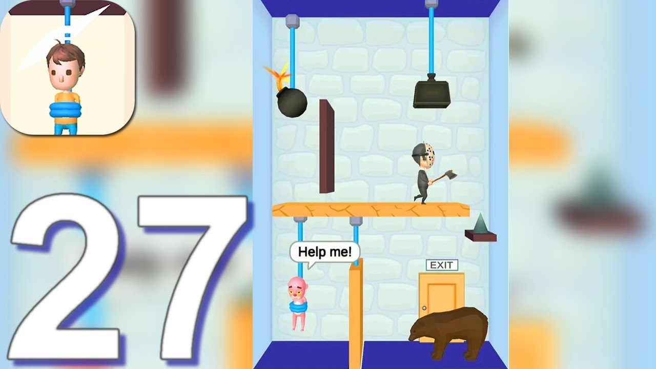 Rescue Cut - Rope Puzzle - Gameplay Walkthrough Part 27 All Levels 823 ...