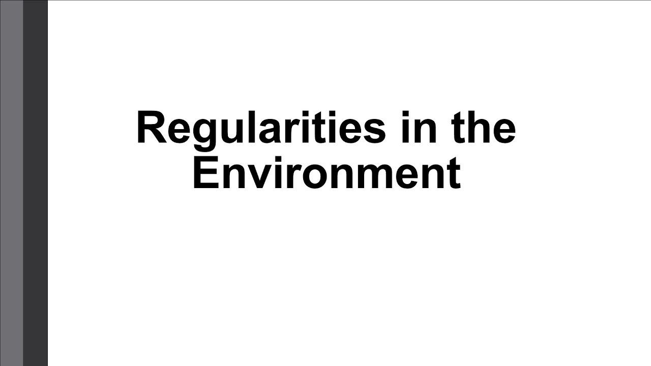 Chapter 3: Regularities in the Environment - YouTube