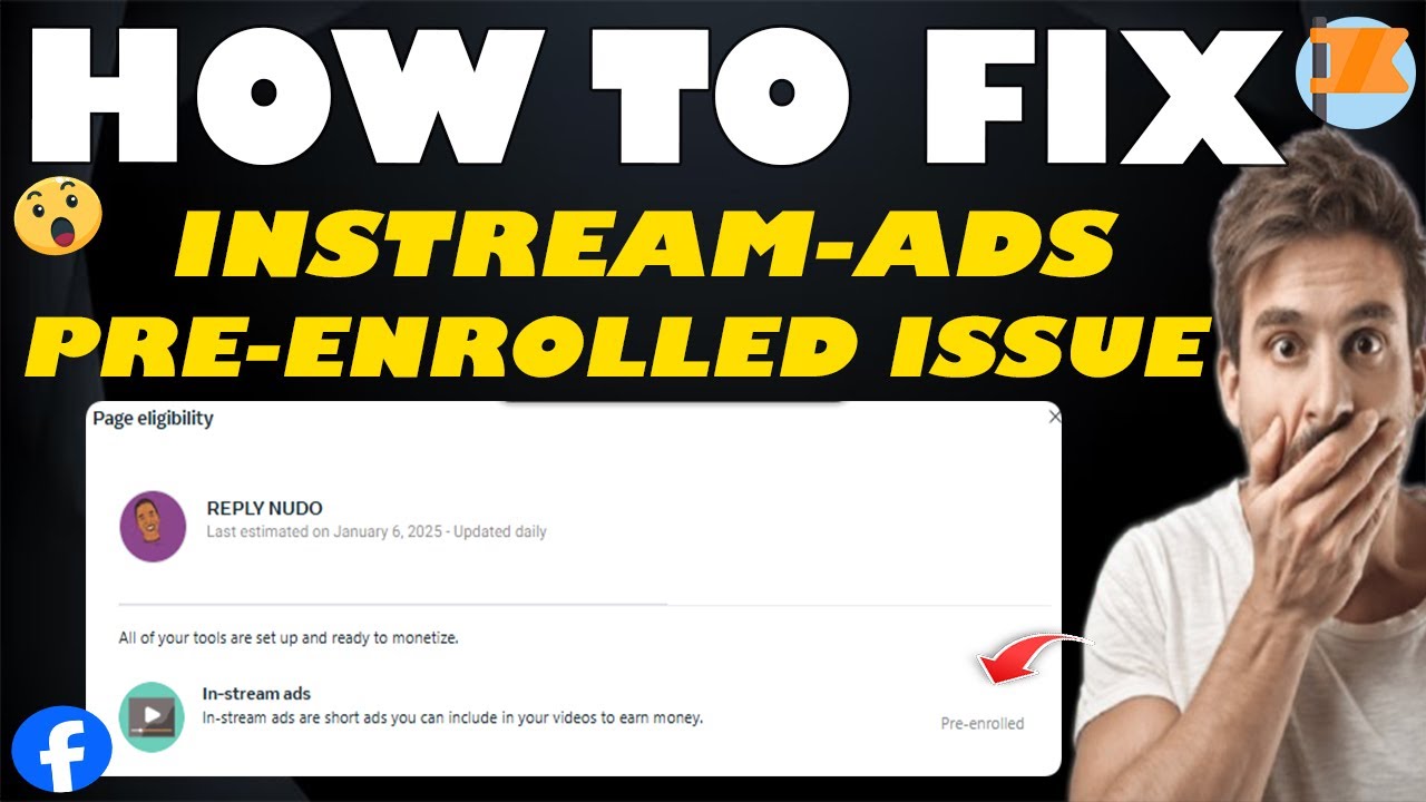 How to Fix "Page Pre-Enrolled issue" on Facebook 2025 | Resolve Page In-stream ads Solution ...