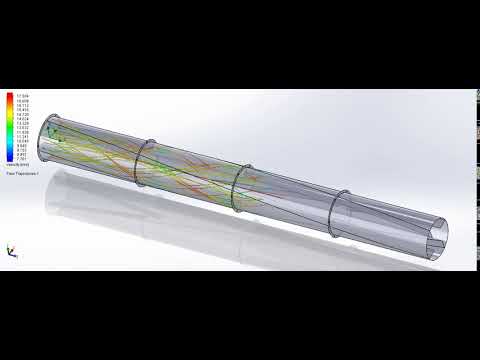 long pipe air flow simulation - YouTube