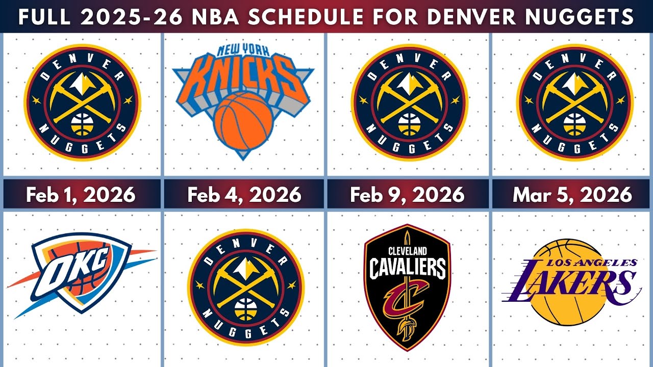 Full 2025-26 NBA Schedule For Denver Nuggets - YouTube