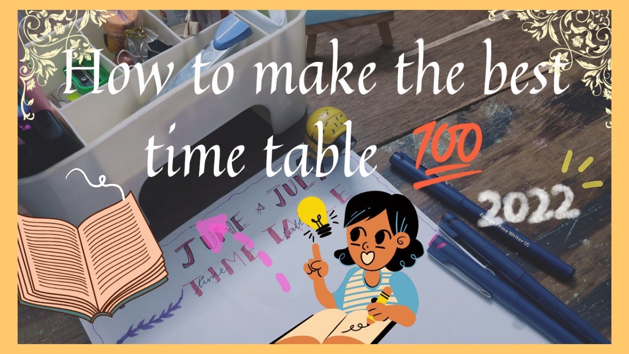 How to make time table that actually works (tamil) Making my time table ...