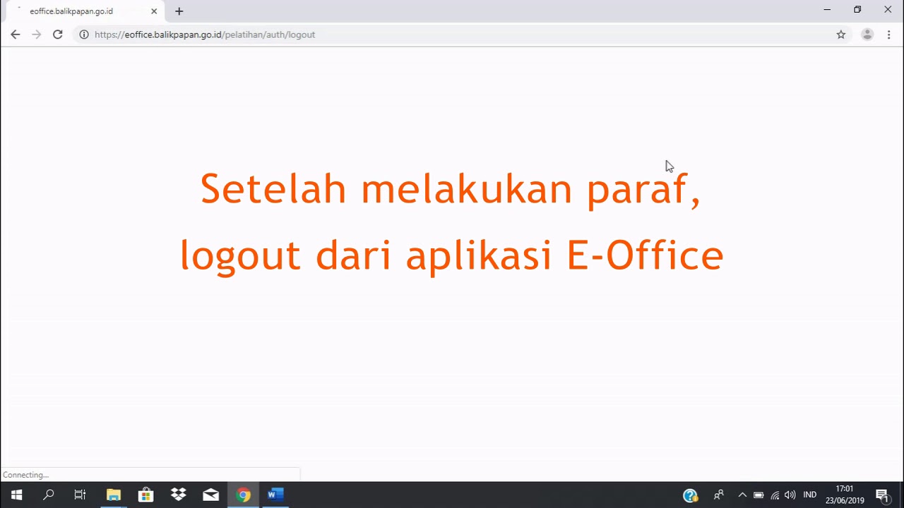 Edit dan paraf surat pada aplikasi E-Office - YouTube