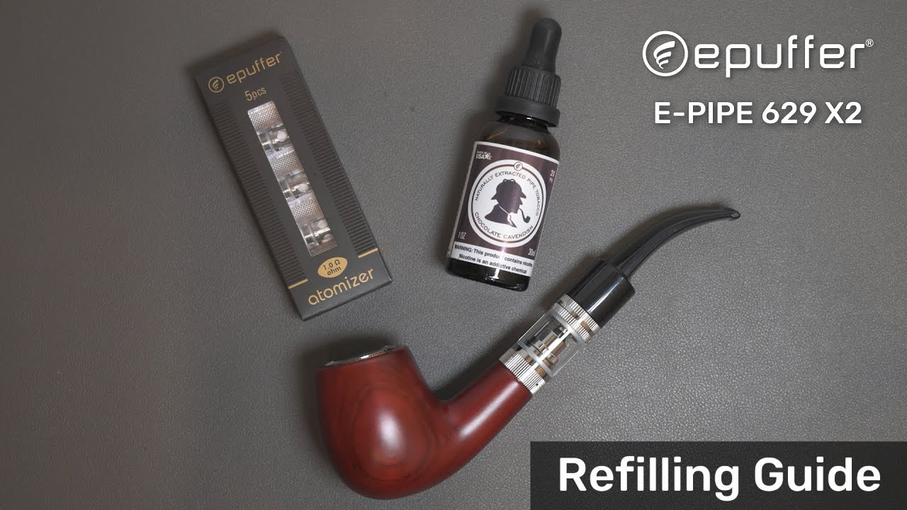 ePuffer E-PIPE 629 X2 - Atomizer Coil Installation and Refilling - YouTube