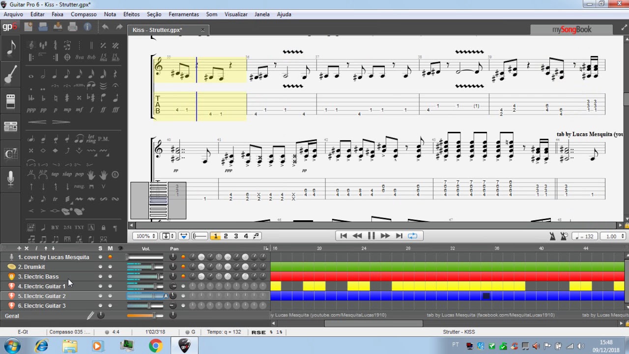 KISS: Strutter (GH II Version) - Instrumental (Guitar Pro 6) - YouTube
