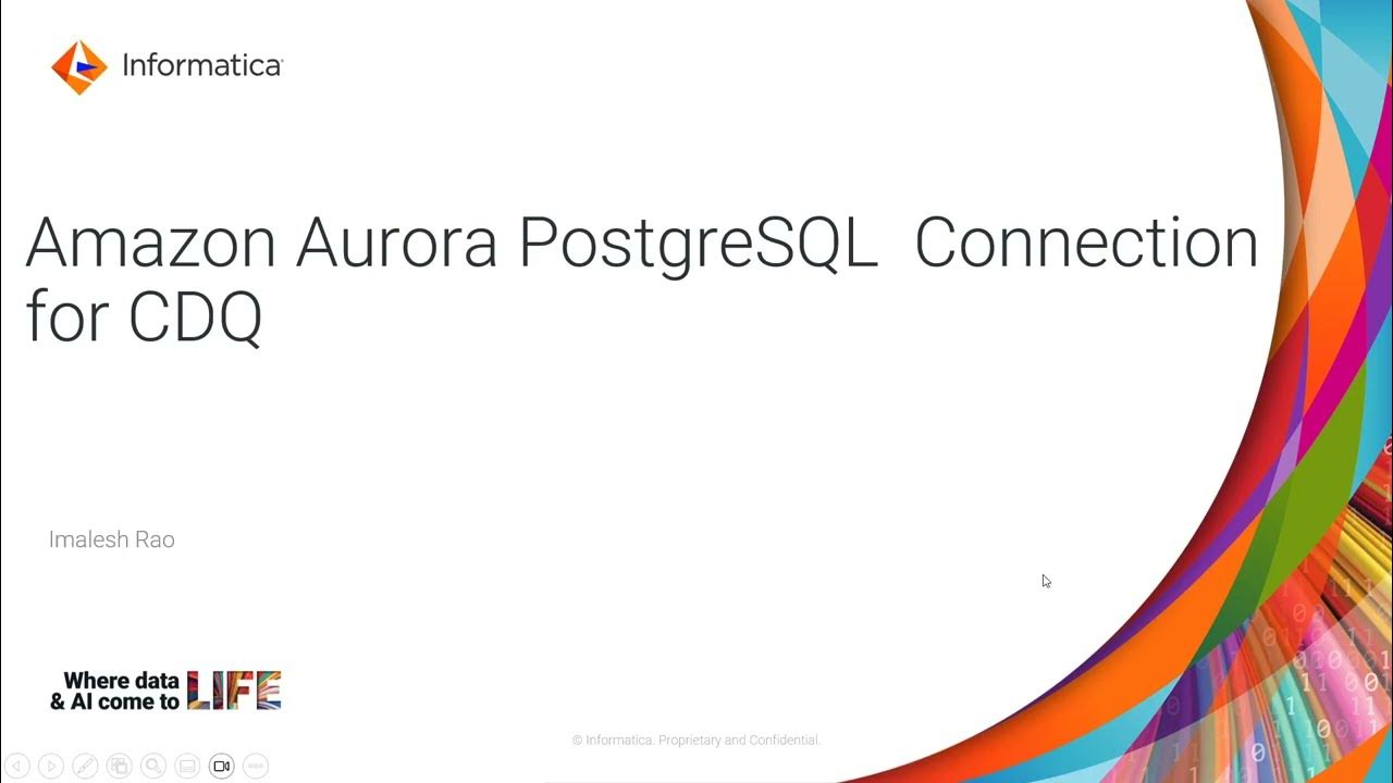 How to Create Amazon Aurora PostgreSQL Connection for CDQ - YouTube