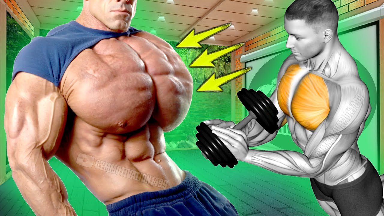 8 Huge Chest Exercises with One Dumbbell Only - YouTube