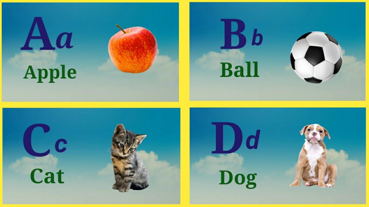 ABCD Part 8 ,Abcd rhymes, abcd song, abcd A for apple, B for Ball ...