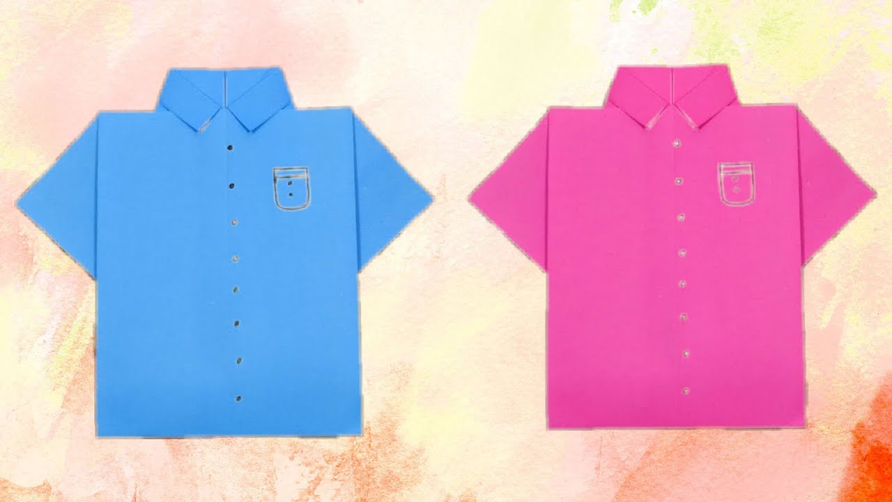 How to make a paper cutting shirt - YouTube