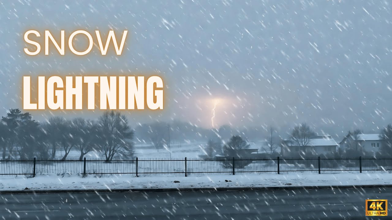Thundersnow | Lightning in a Snowstorm ⚡ ️ (4K) - YouTube