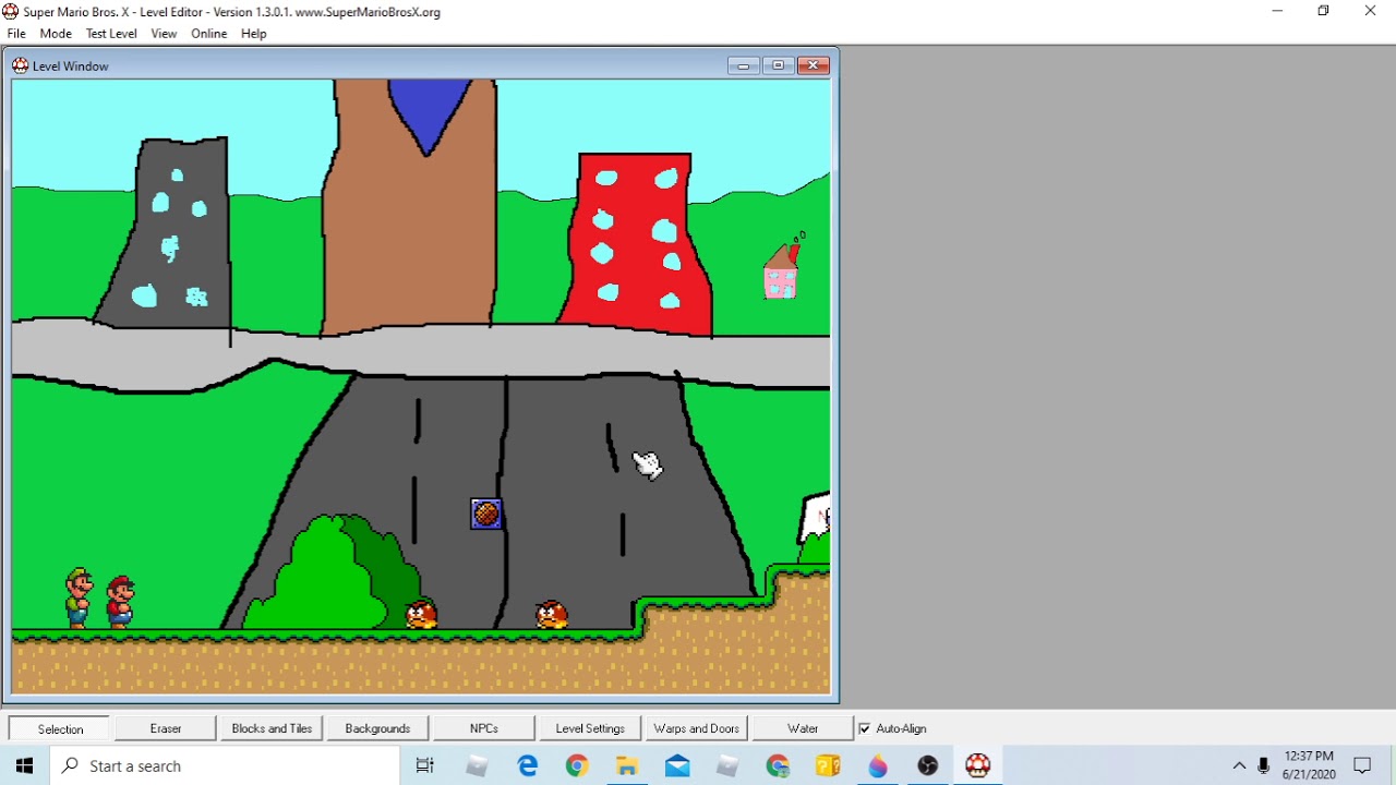 Super Mario Bros X Smbx Custom Level Custom Background Youtube