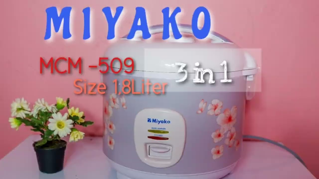 Review MEJIKOM| RICECOOKER MIYAKO MCM-509 || Penanak nasi anti lengket ...