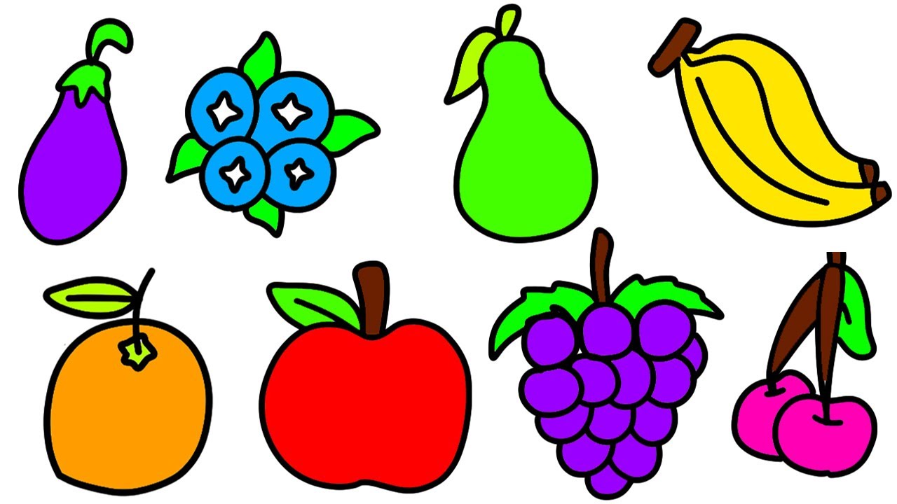 How to Draw Fruits Step by Step for Beginners | Different Types of ...