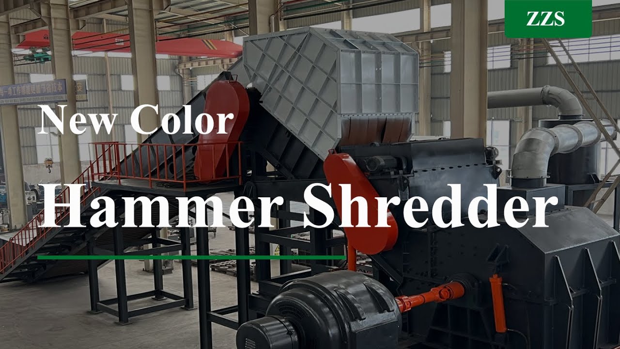 Scrap Metal Shredder Heavy Duty Hammer Shredder - YouTube