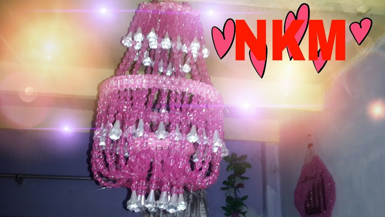 how to make beaded chandelier/putir jharbati/jharbati banano/পুতির ...