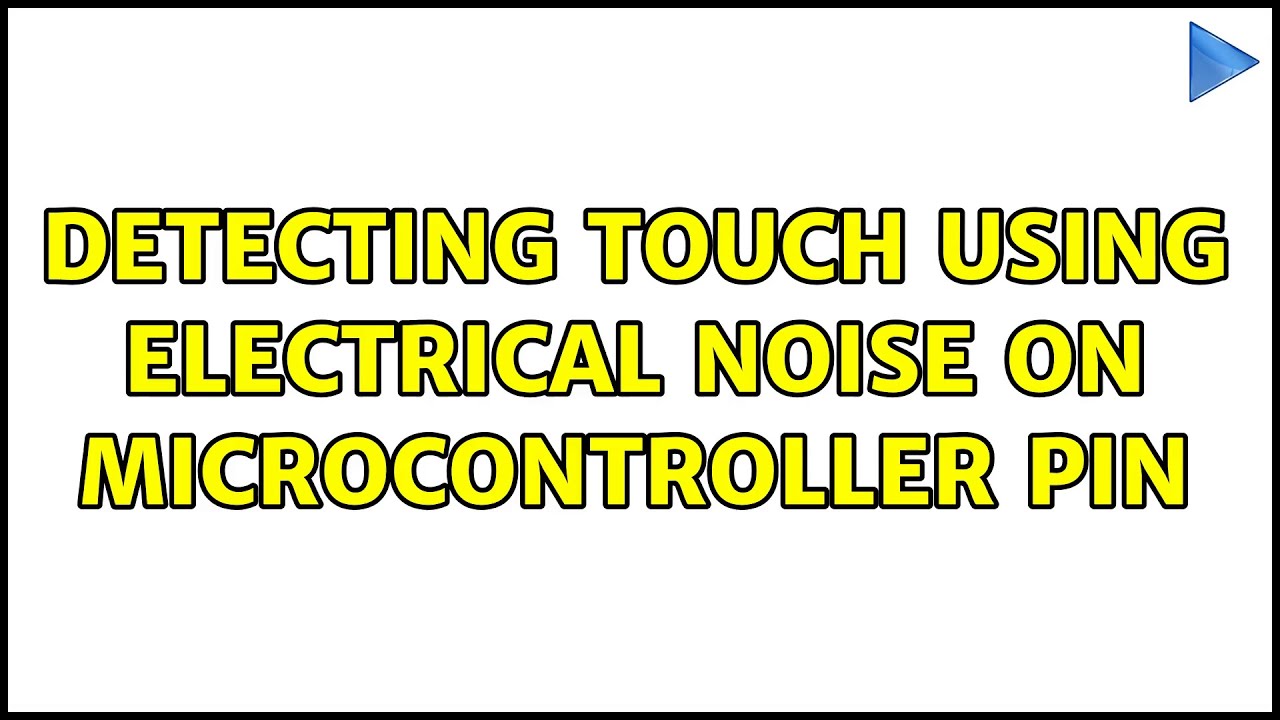 Detecting touch using electrical noise on microcontroller pin - YouTube