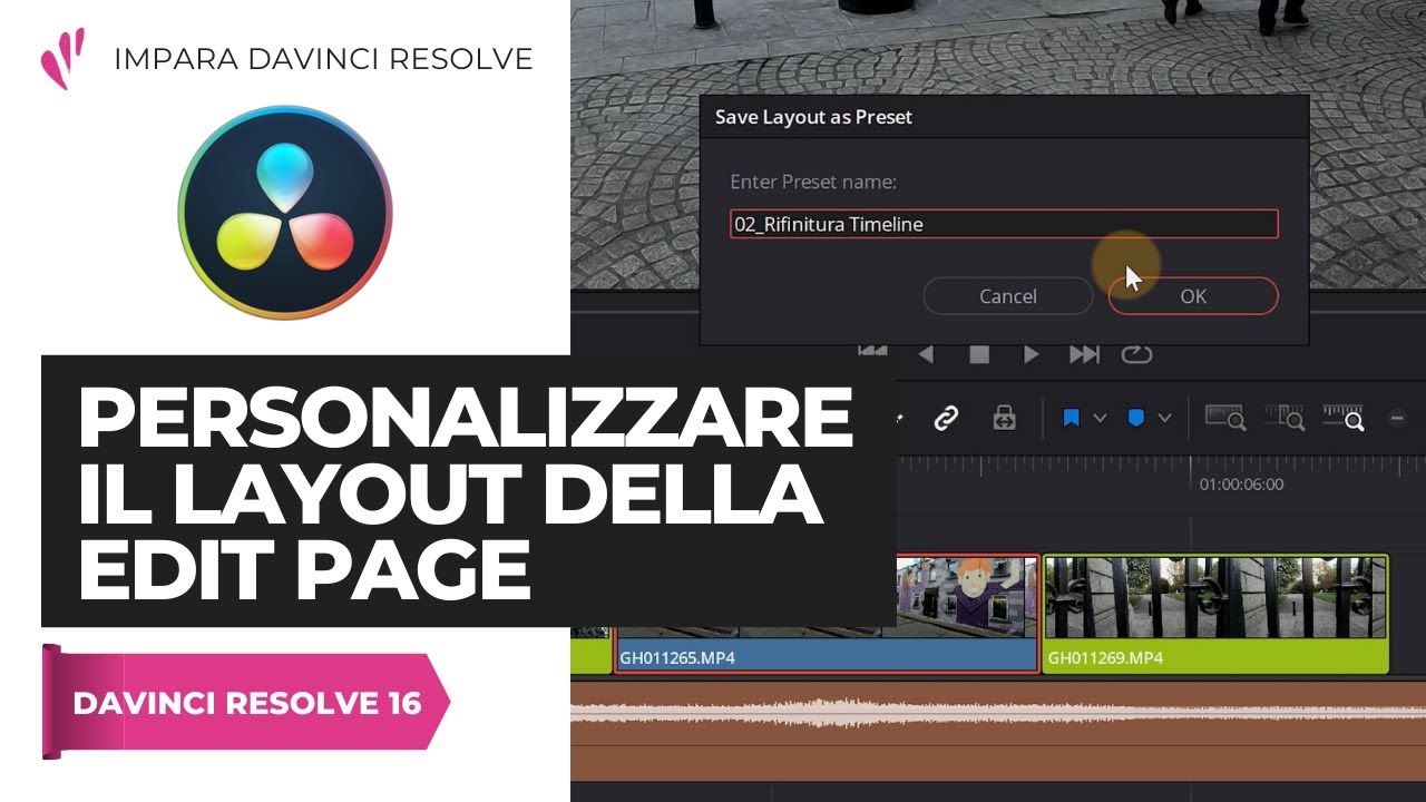 Personalizzare il layout della Edit Page | Edit | Davinci Resolve - YouTube