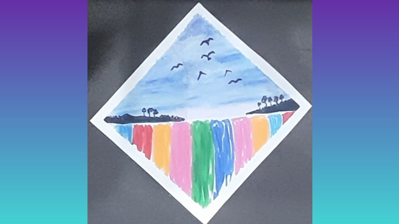 Easy Painting With watercolour markers |How to draw Scenery |Tutorial # ...