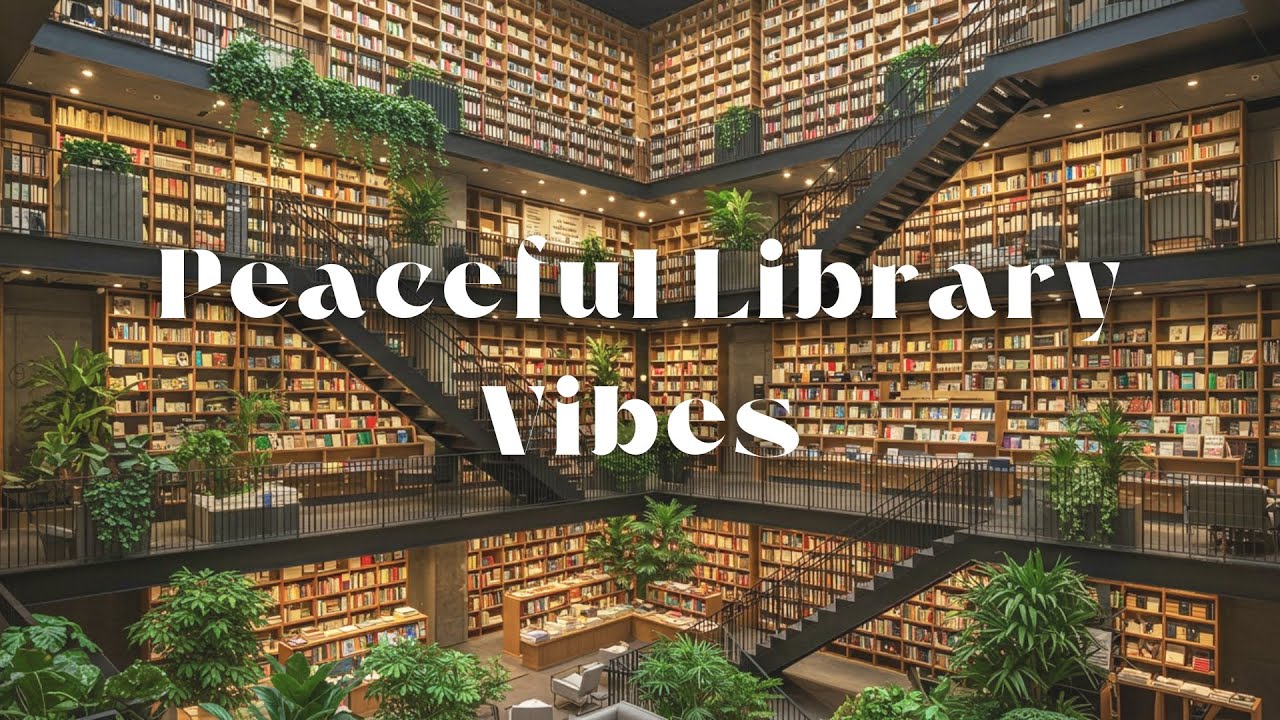 Peaceful Library Ambience Vibes🏛️Study Ambience Japanese Lofi Mix🎧Calm ...