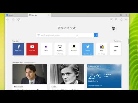 Windows 10 - Setting New Tab Options and Search Providers in Edge - YouTube