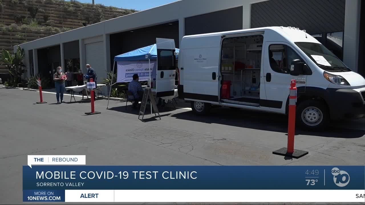 Mobile COVID-19 test clinic - YouTube