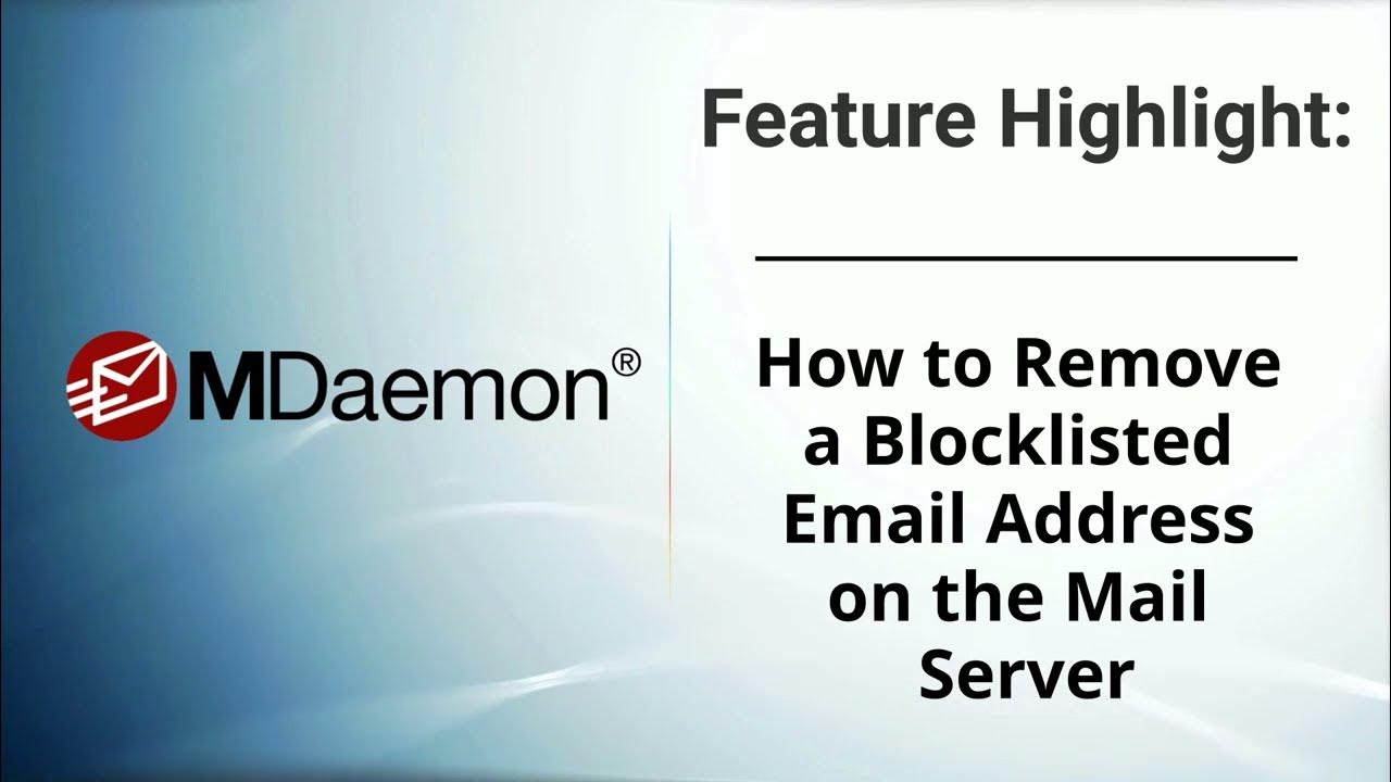 How to View an MDaemon User's Blocklist in MDaemon Email Server - YouTube