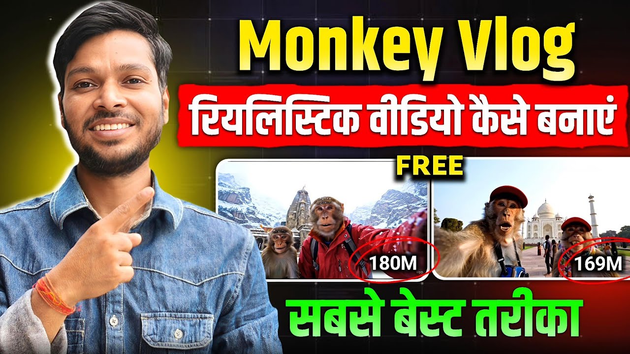 🔥Viral Monkey Vlog Kaise Banaye | Ai Monkey Vlogs Video Kaise Banaye ...