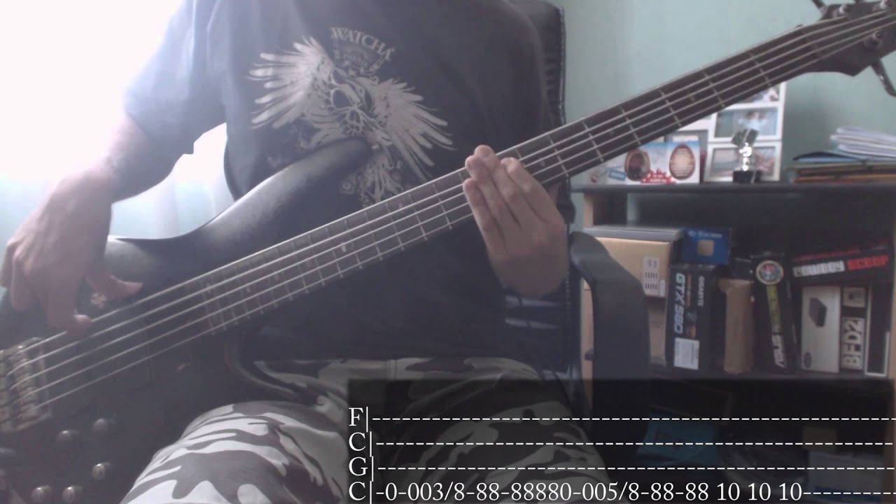 Disturbed - Stricken [Bass Cover + Tab] - YouTube