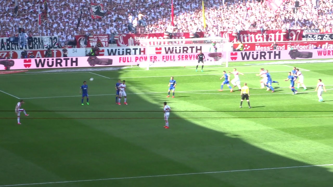 VfB vs. KSC - 47.': Torchance Terodde [HD] (2017 live @ Mercedes-Benz ...