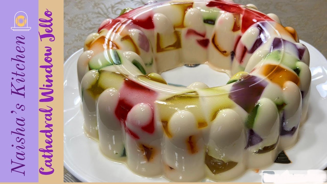 Cathedral Window Jello | Broken Glass Jelly Dessert (Agar agar) - YouTube