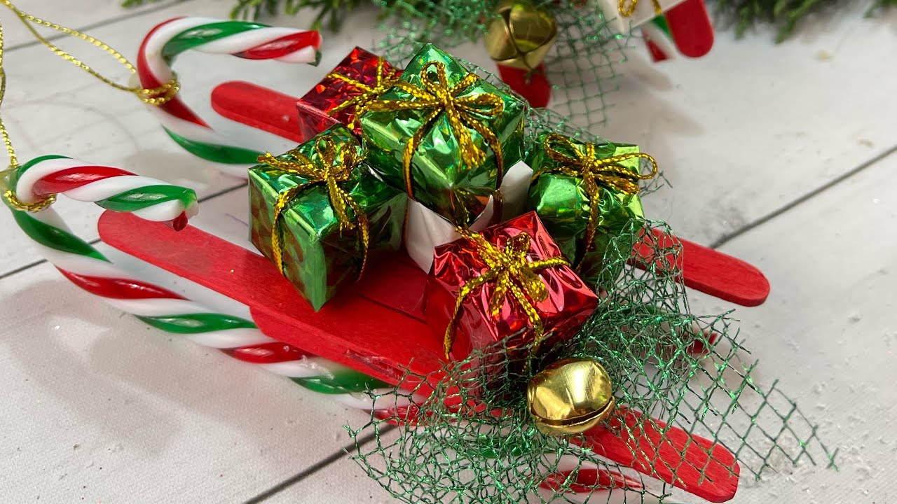 Tutorial favoloso slitta con stecchi del gelato - YouTube