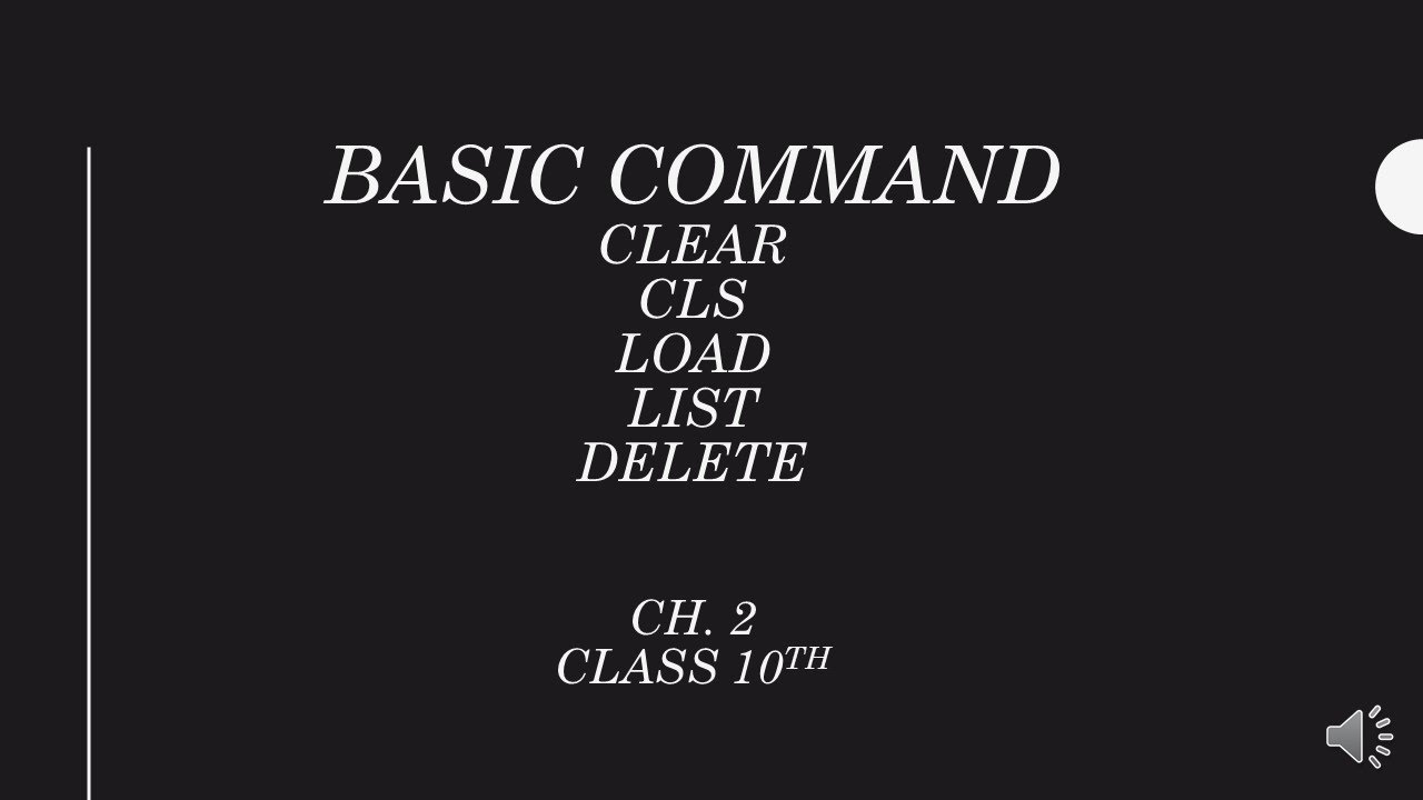 CLEAR, CLS, LOAD, LIST and DELETE Commands in BASIC II 10th computer ...