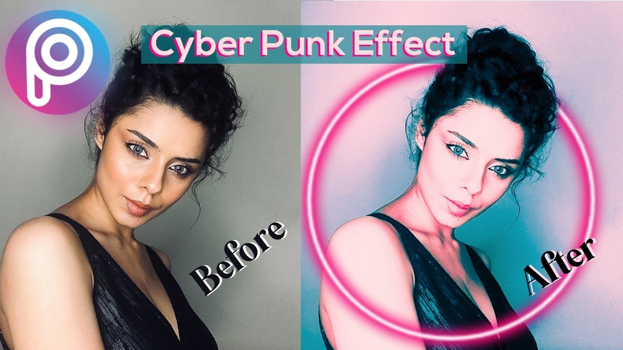 How to give cyber punk effect to your photo using picsart | Easy way to ...