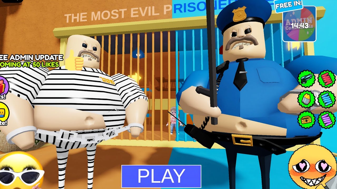 😨PRISONER BARRY VS POLICE BARRY'S PRISON RUN OBBY FULL WAIKTHROUGH ...