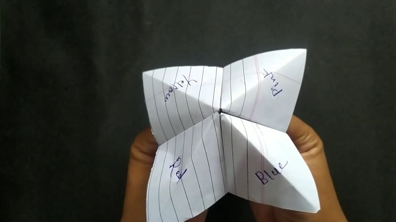 How to make paper fortune teller | Paper fortune teller | Origami ...