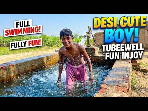 Tubewell Swimming | Desi Cute Boy | Fully Fun Injoy 