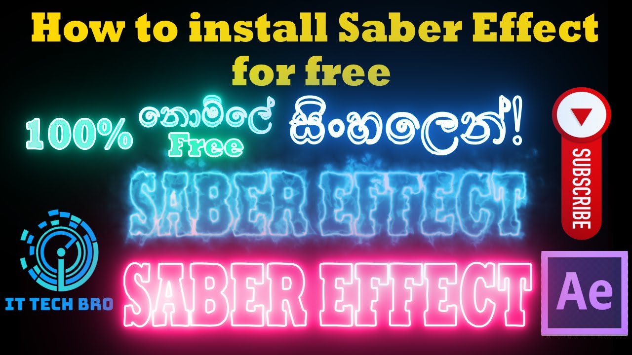 How To Install Saber Plug in For After Effects For Free In Sinhala how-to-install-saber-plug-in-for-after-effects-for-free-in-sinhala