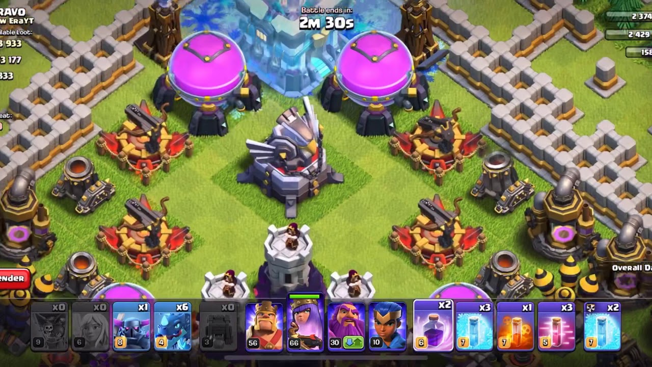COC Queen Walk TH13 Electro Attack - YouTube