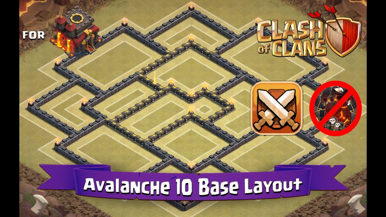 Clash Of Clans: TH10 | BEST Clan War Base Layout (Anti-LavaLoon ...