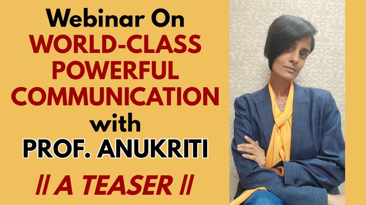 WEBINAR On World-Class Communication | BECOME POWERFUL | Magnify Your ...
