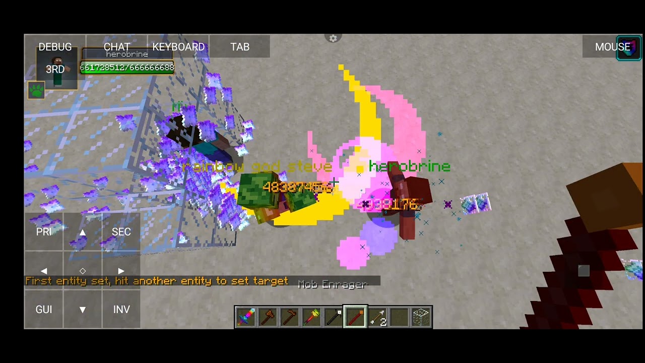 Minecraft herobrine vs rainbow god steve episode 1(2) - YouTube