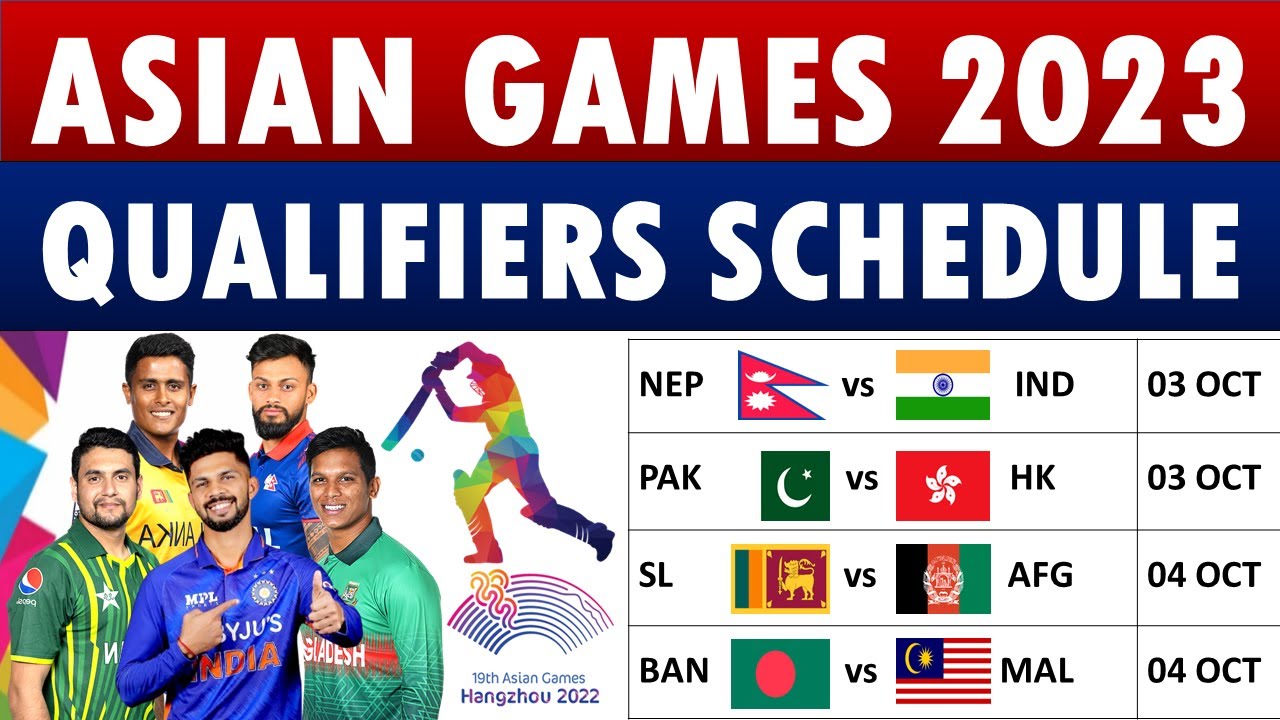 Asian Games 2023 cricket schedule: Complete Schedule of Asia Games ...